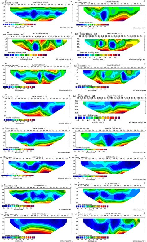 the 2d inverse models of profiles 10 25 north download scientific