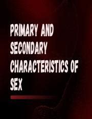 Understanding The Primary And Secondary Characteristics Of Sex Course Hero