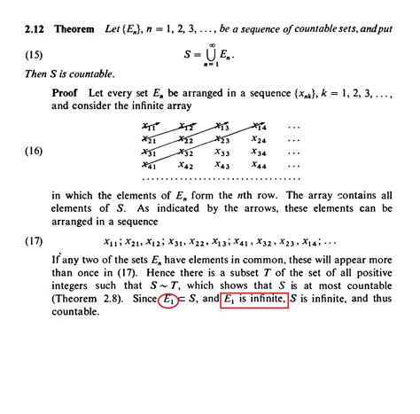 Real Analysis Why E Is Infinite Mathematics Stack Exchange