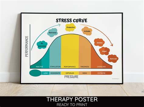 Stress Relief Stress Performance Curve Poster Yerkes Dodson Stress