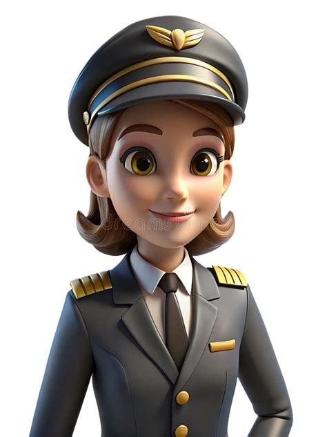 Animated Female Soldier In Uniform With Flag Serious Expression