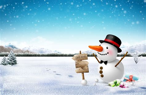 冬のイラストno218『雪だるま』／無料のフリー素材集【花鳥風月】