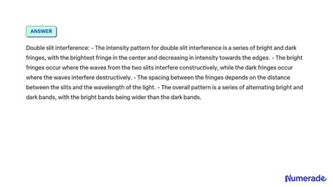 Solved Draw The Intensity Pattern For Single Slit Diffraction And Double Slit Inteference