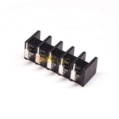 Right Angle Barrier Terminal Block Pin Black Pcb Mount Black Connector