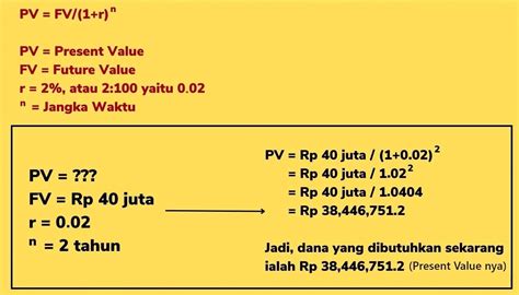 Cara Menghitung Present Value PV Future Value FV