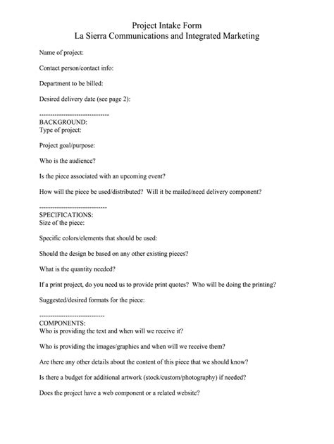 La Sierra Communications And Integrated Marketing Form Fill Online Printable Fillable Blank