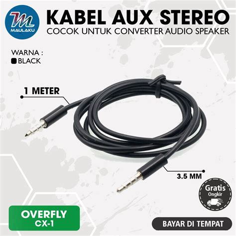 Jual Kabel Audio Aux Stereo Mm Hifi Meter Shopee Indonesia