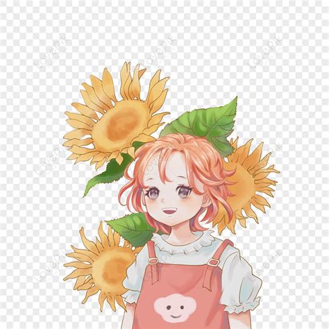 Smiling Girl World Smile Day Smile Flower Sunflower Png Image And