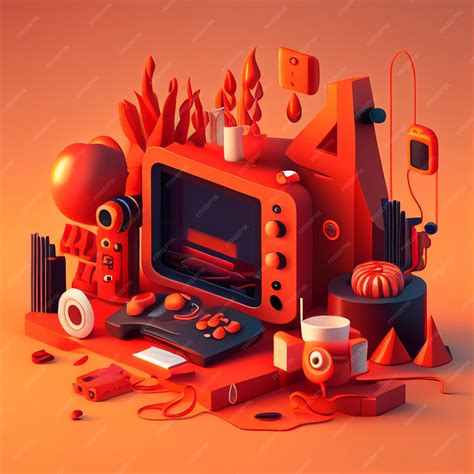 Premium Photo A Cartoon Captivating 3d Visualization Of A Computer Generative Ai