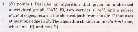 Solved Points Describe An Algorithm That Given An Chegg