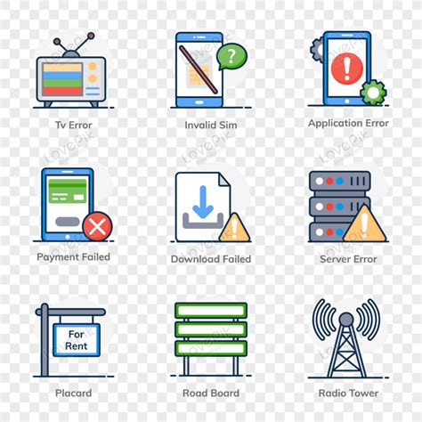 네트워크 오류 아이콘 Png 일러스트 무료 다운로드 Lovepik