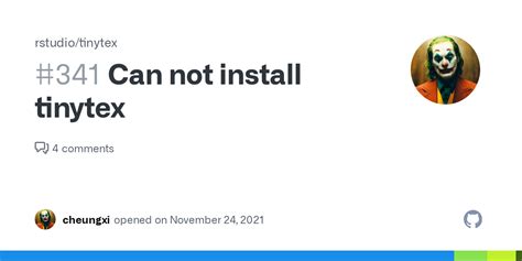 Can Not Install Tinytex Issue 341 Rstudio Tinytex GitHub