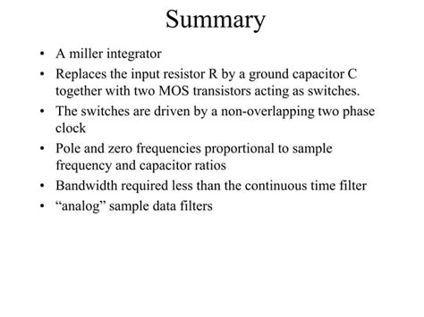 Switched Capacitor Filter PPTX Consumer Electronics Technology Computing
