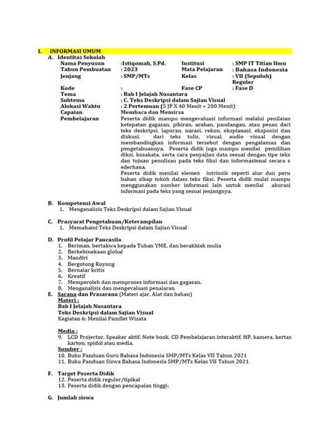 Modul Ajar Minggu Ke 3 Subb C Pdf