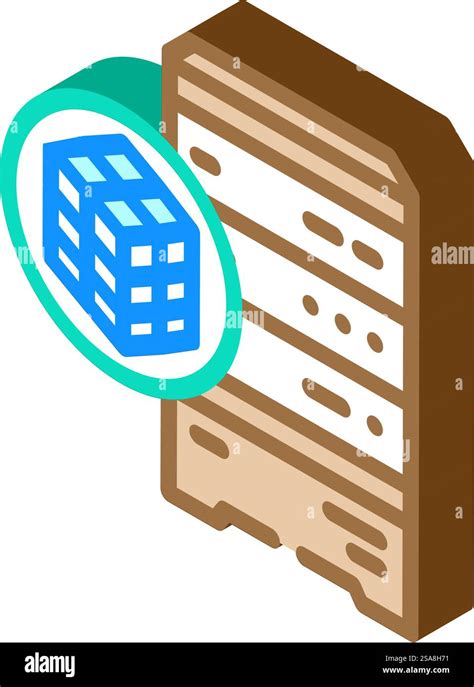 Data Clustering Database Isometric Icon Vector Data Clustering Database Sign Isolated Symbol