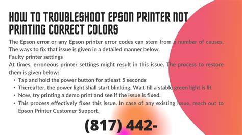 PPT Steps To Fix Epson Printer Not Printing Correct Colors PowerPoint