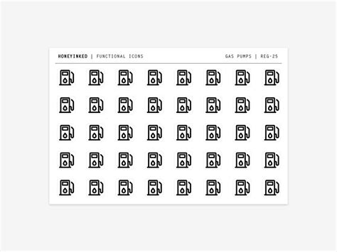 Gas Sticker Sheet Bullet Journal Stickers Commonplace Stickers Common Place Hobonichi