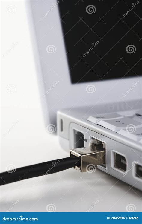 Wire Connected To Laptop Stock Photo Image Of Vertical 2045994