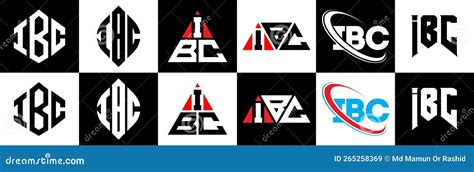 IBC Letter Logo Design In Six Style IBC Polygon Circle Triangle Hexagon Flat And Simple