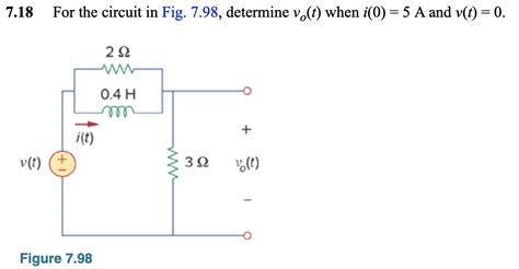 Solved For The Circuit In Fig Determine Vo T Chegg Com