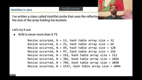 Cs61b Hashing 2 Video 8 A Peek Inside The Java Hashset Youtube