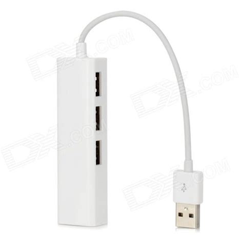 Сетевой Адаптер USB Hub Хаб 3-портовый Концентратор для MacBook, Белый ...