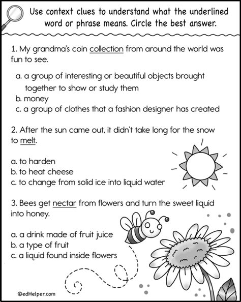 Context Clues Worksheets Vocabulary Activities Reading Comprehension