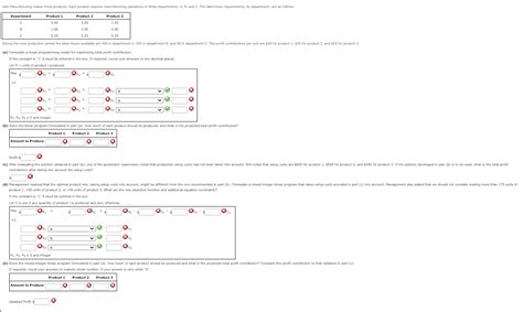 Solved Department Product 1 Product 2 Product 3 A 3 00 2 00 Chegg Com