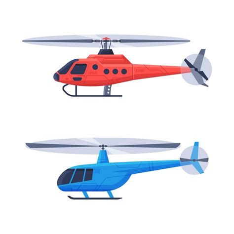 Premium Vector Helicopter As Rotorcraft With Horizontallyspinning