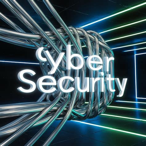 3d Internet Security Badge With Abstract Cybersecurity Concept Design And Digital Art Premium