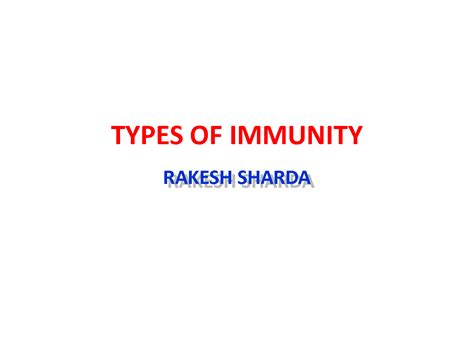 SOLUTION Types Of Immunity System Studypool