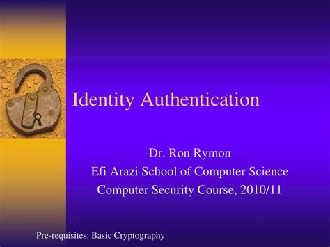 PPT Identity Authentication PowerPoint Presentation Free Download ID 388682