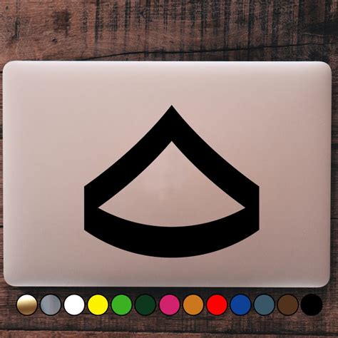 Military Us Army Rank Private First Class Sticker Vinyl Decal