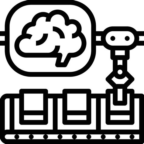 Manufacturing Factory Ai Artificial Intelligence Outline Icon