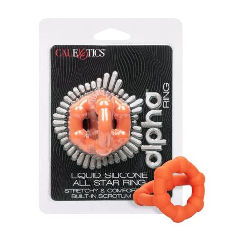 Alpha Liquid Silicone All Star Ring Orange Sex Toy HotMovies