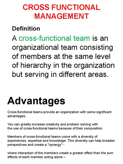 Cross Functional Management 1 Pdf Creativity Economies