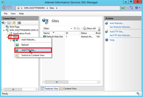 Konfigurasi File Transfer Protocol Ftp Pada Windows Server 2012 Anonymous Authentication