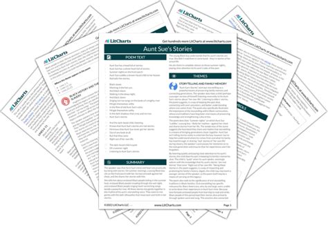 Aunt Sue S Stories Poem Summary And Analysis Litcharts