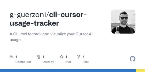 github g guerzoni cli cursor usage tracker a cli tool to track and