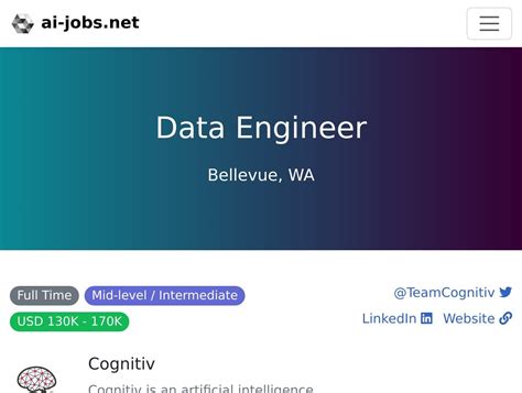 Hiring Data Engineer In Bellevue Wa Raimljobs