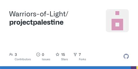 GitHub Warriors Of Light Projectpalestine