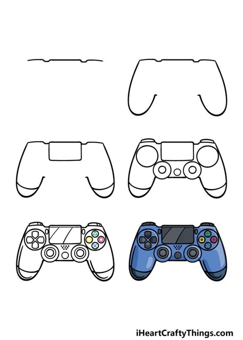 PS Controller Drawing How To Draw A PS Controller Step By Step