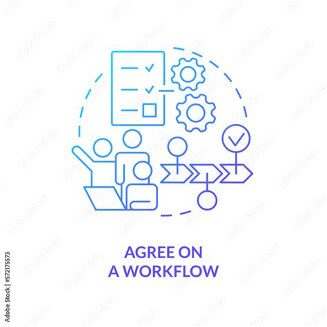 Agree On Workflow Blue Gradient Concept Icon Team Collaboration Source Code Management Best