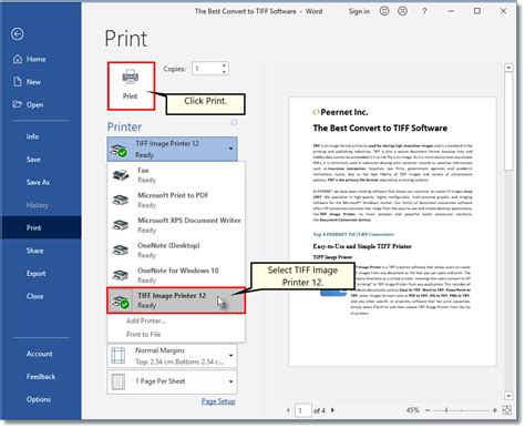 Convert Word To TIFF Peernet
