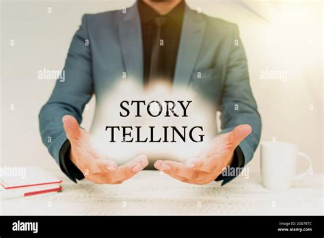 Text Caption Presenting Story Telling Internet Concept Narrative Style