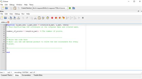 Solved Octave I Am A Super Newbie To Use Octave