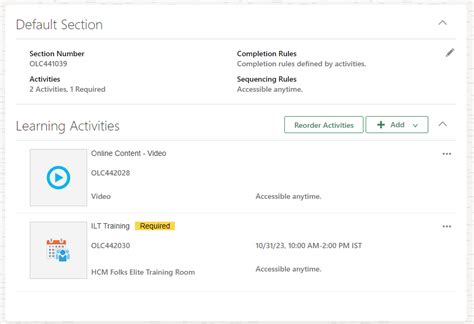 Oracle Learning Cloud Learn To Configure Activities Iavinash