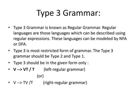 Introduction To Chomsky Hierarchy In Tocpptx