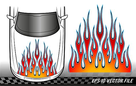 스포츠카 후드 불꽃 데칼 비닐 스티커 그래픽 경주 용 자동차 부족 화재 불꽃 벡터 Eps 파일입니다 차 정상 두건 보닛을 위한 차량 훈장 Brand Name Domestic