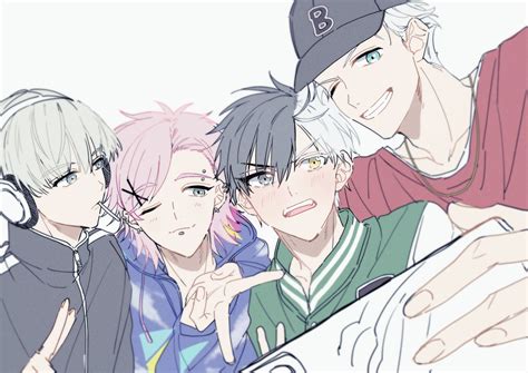 Sakura Haruka Umemiya Hajime Kaji Ren And Kiryuu Mitsuki Wind Breaker Drawn By Swag Yo